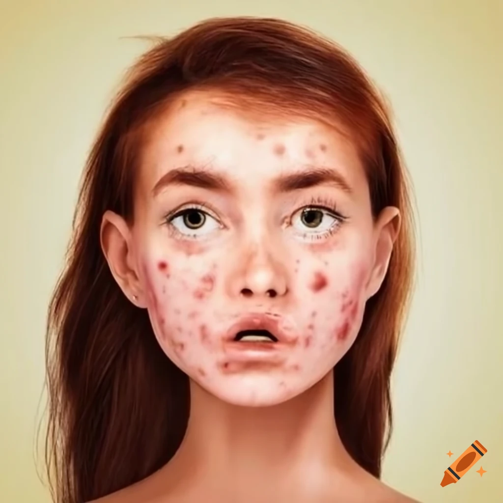 Woman with acne seeking skincare solution