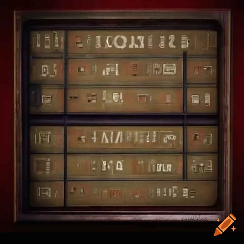 Photorealistic image of an old scoreboard