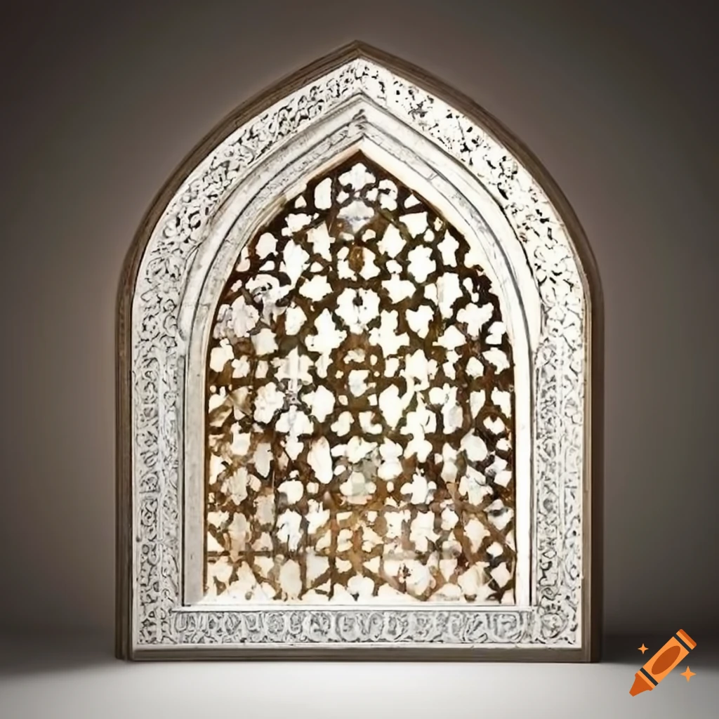 Marble islamic window design on Craiyon