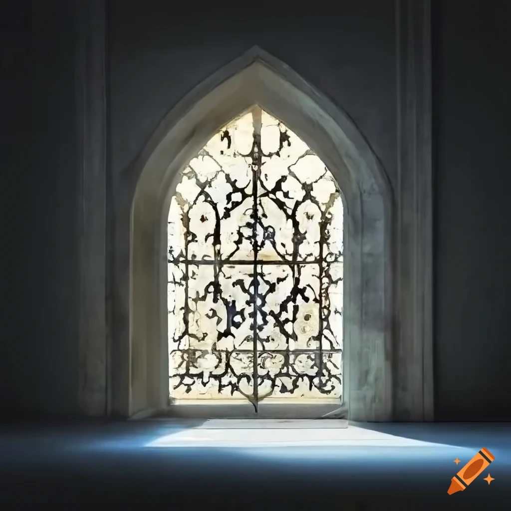 Marble islamic window design on Craiyon