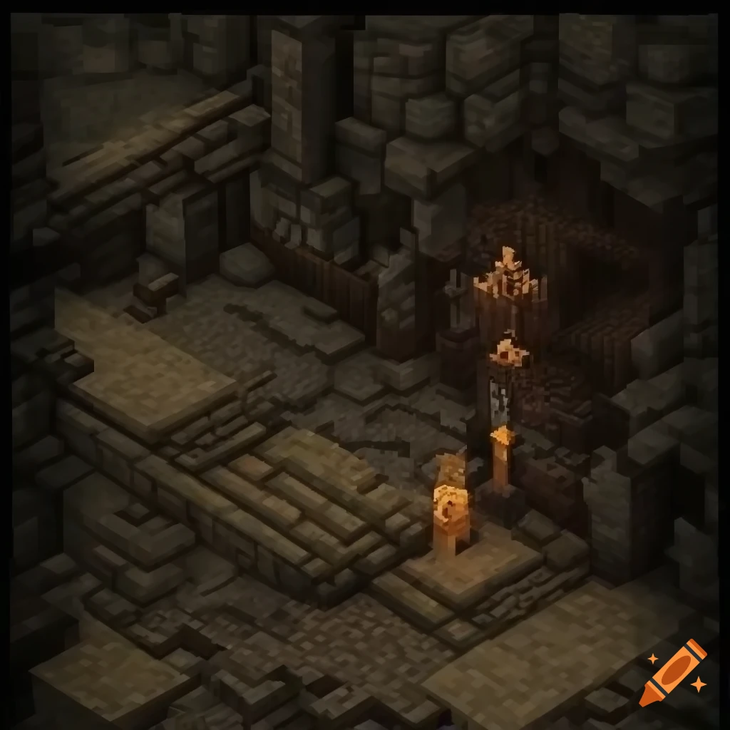 Detailed isometric rpg map with fantasy elements