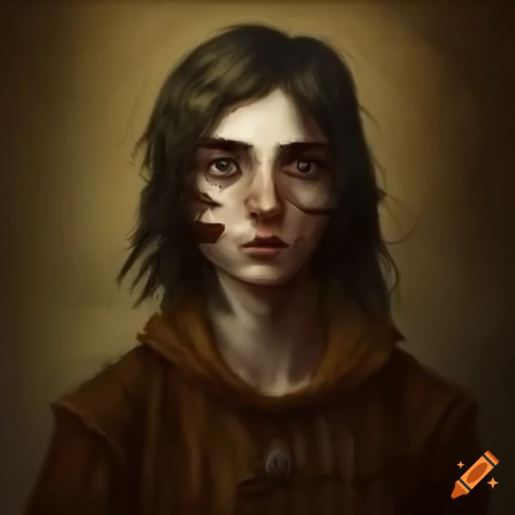 Fantasy art of a young stable boy on Craiyon