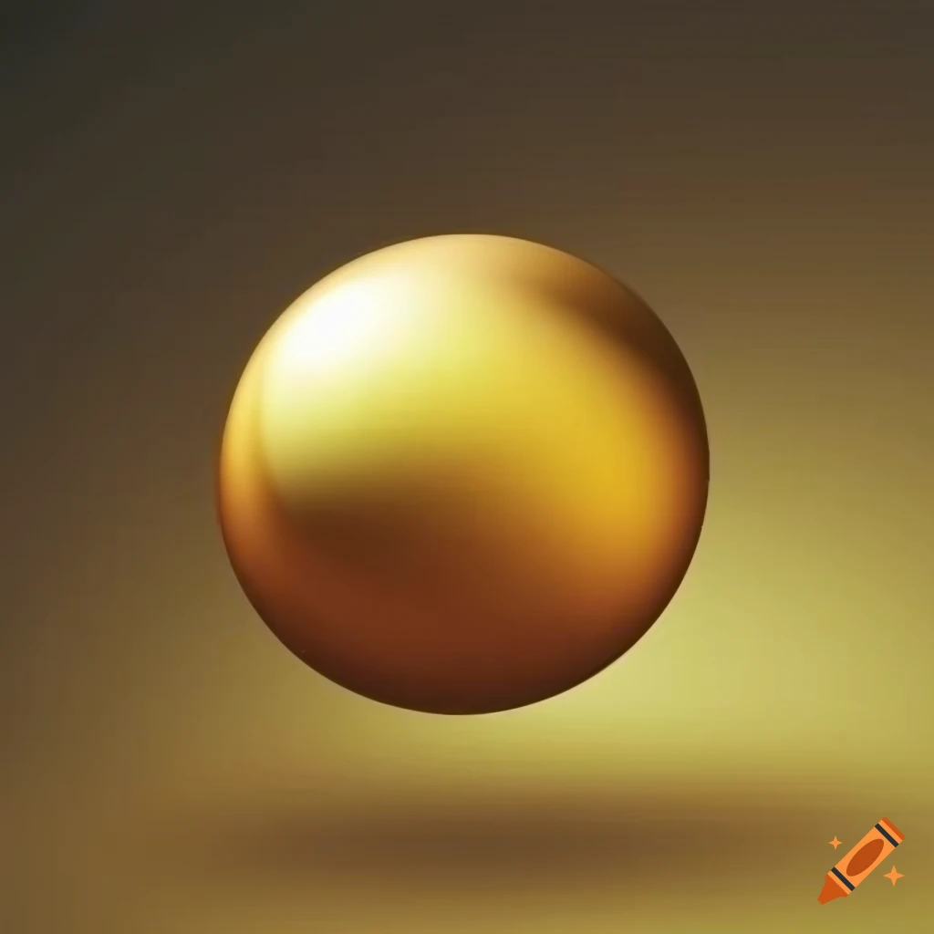 Golden ball on yellow background on Craiyon