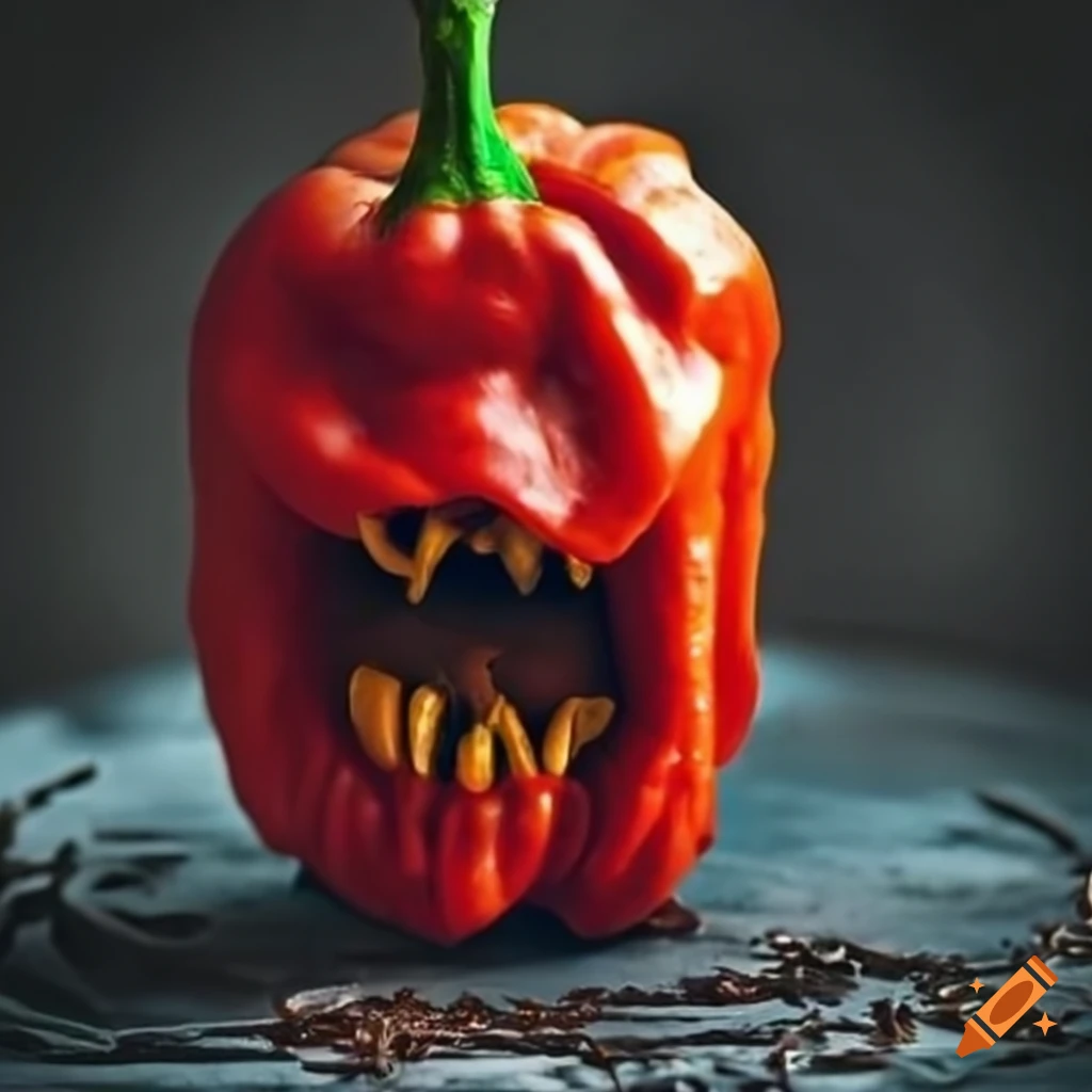 Illustration of carolina reaper pepper couple on Craiyon