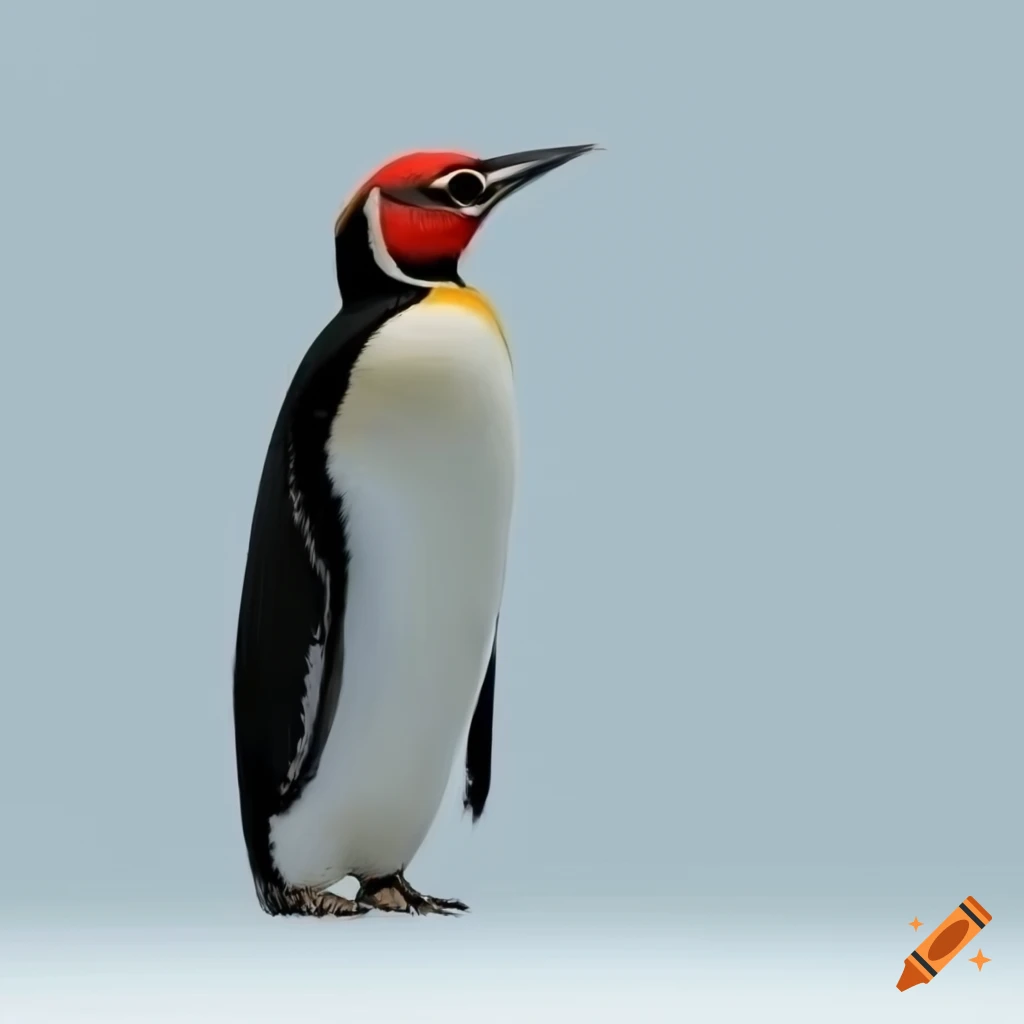 Hybrid image of a penguin and a woodpecker on Craiyon