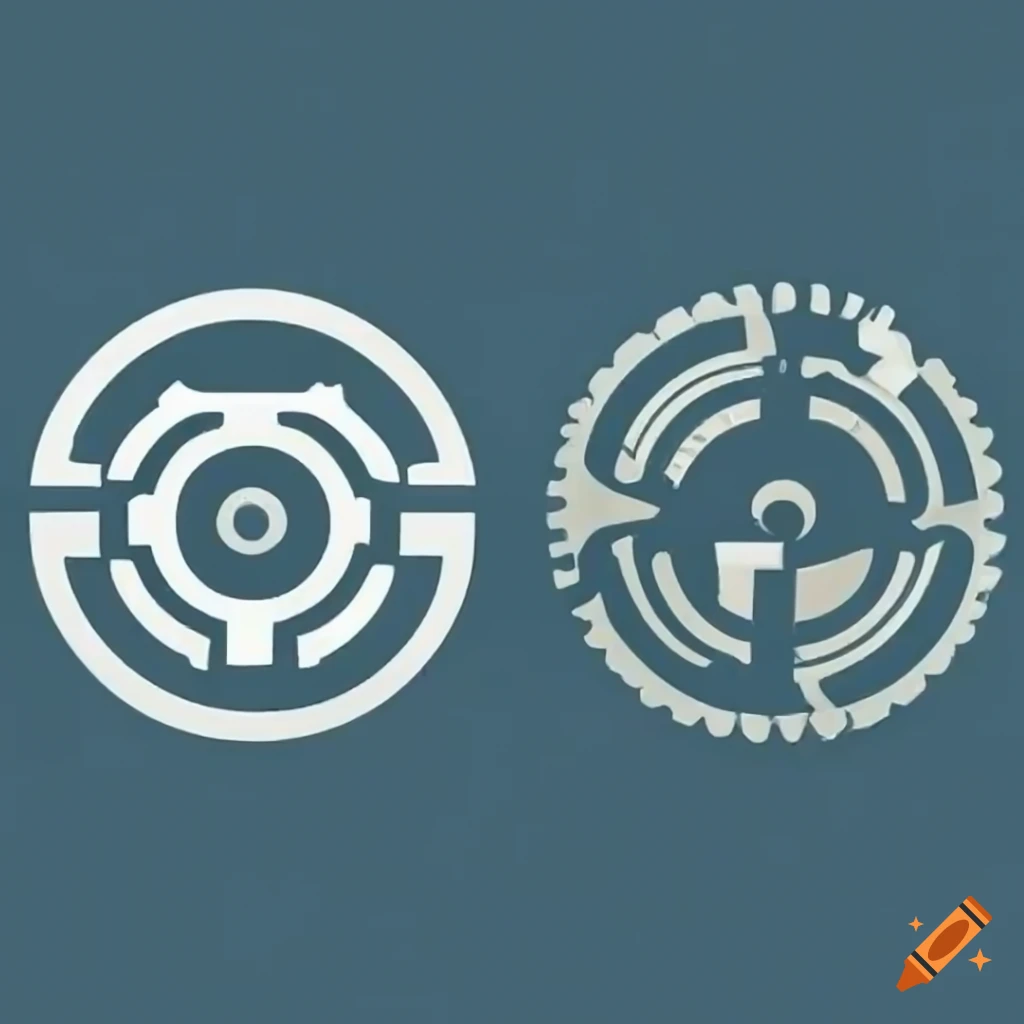 Creative engineering logo inspired by a nut