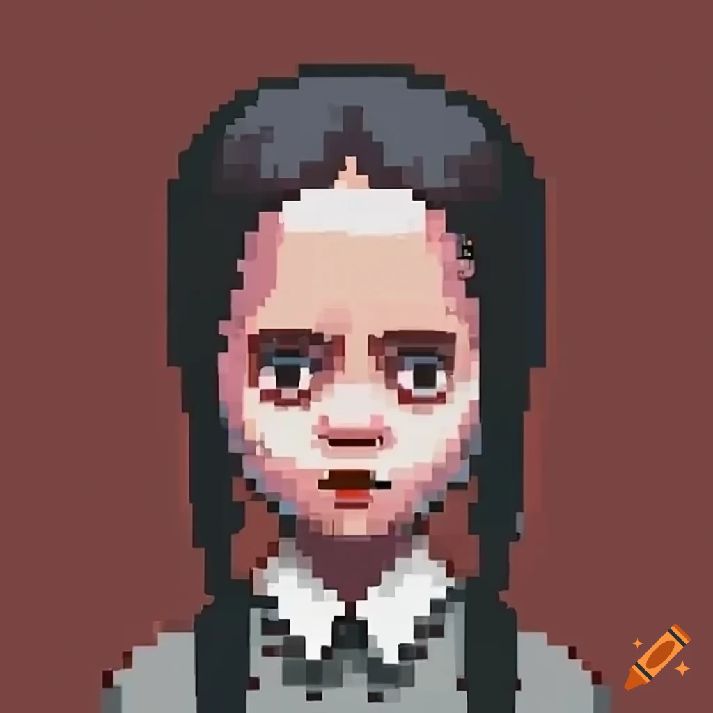 Sprite sheet of wednesday addams animation on Craiyon