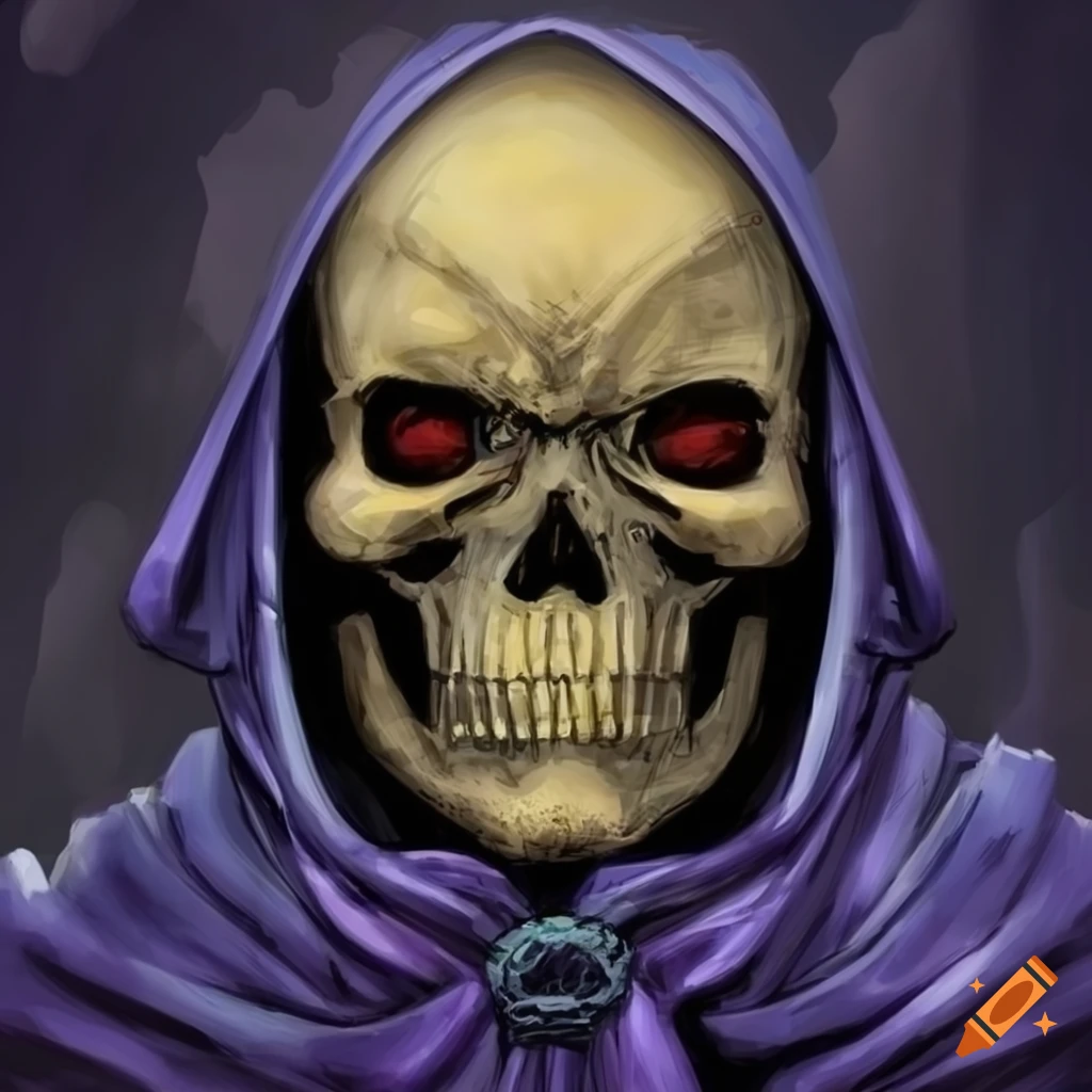 Portrait of skeletor from masters of the universe on Craiyon