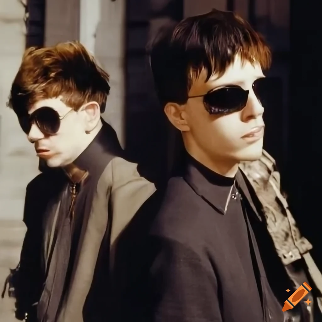 Photo of a post-punk duo in a city on Craiyon
