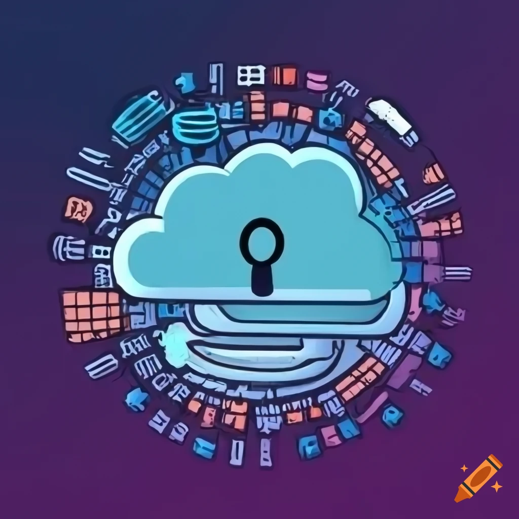 Illustration of cybersecurity concepts on Craiyon