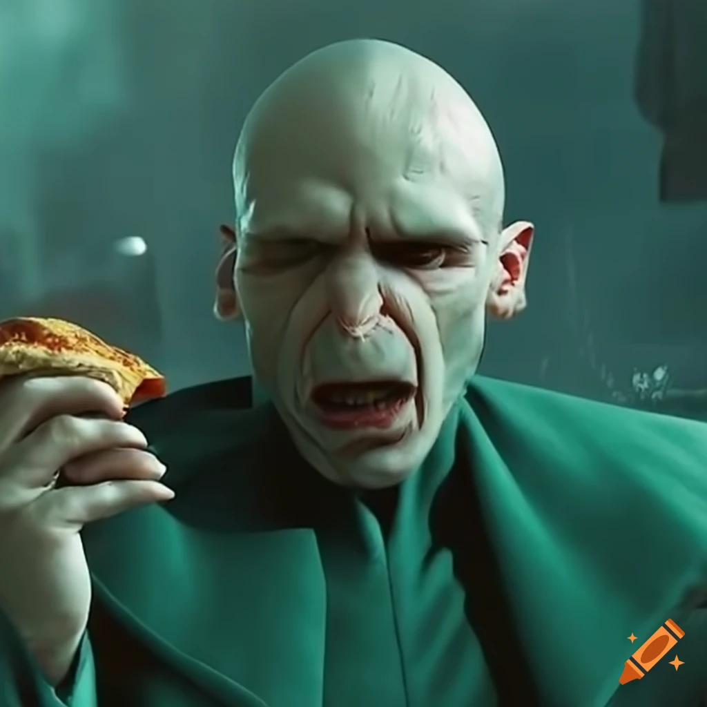 Voldemort at a fast food restaurant on Craiyon