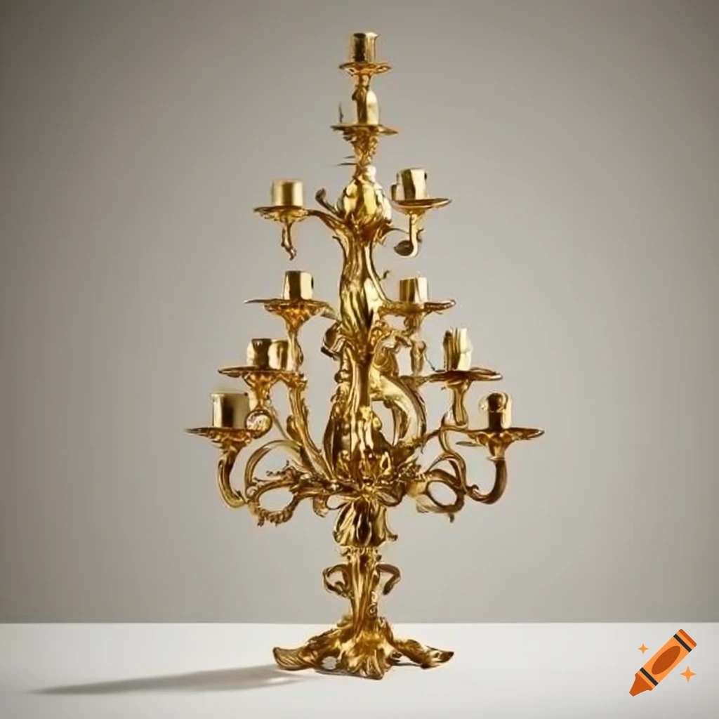 Baroque golden candelabrum