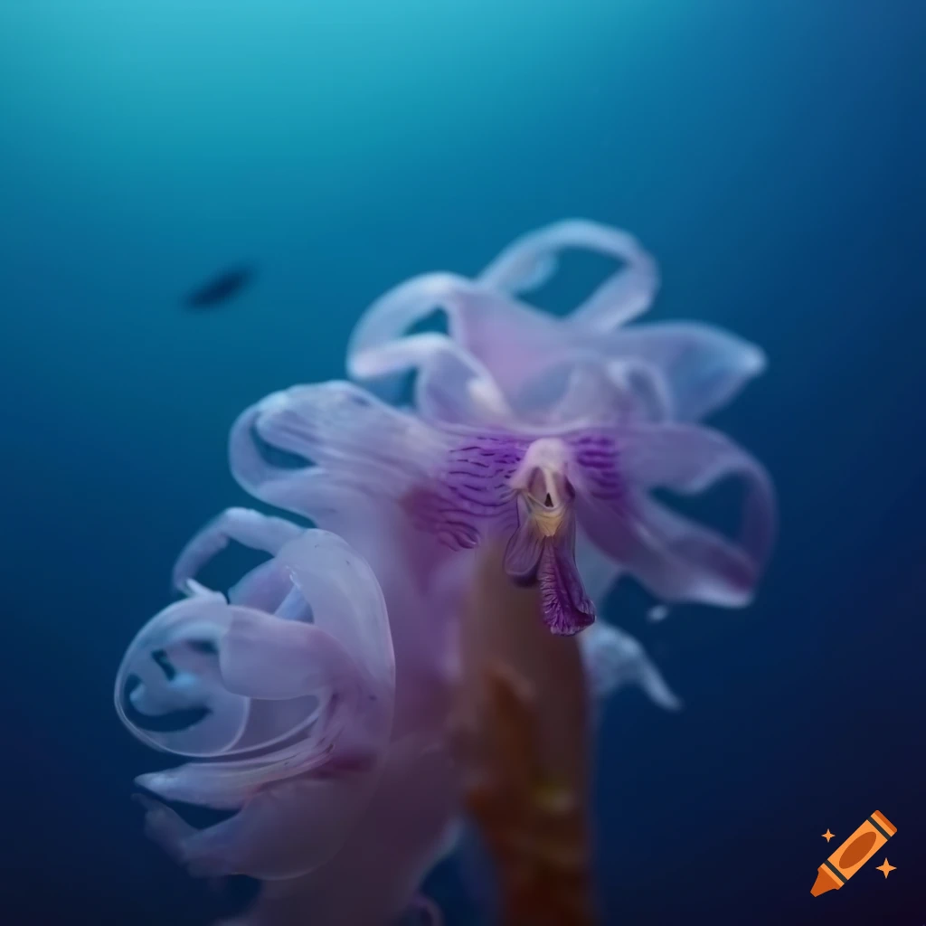 Underwater photo of a wild orchid sea creature