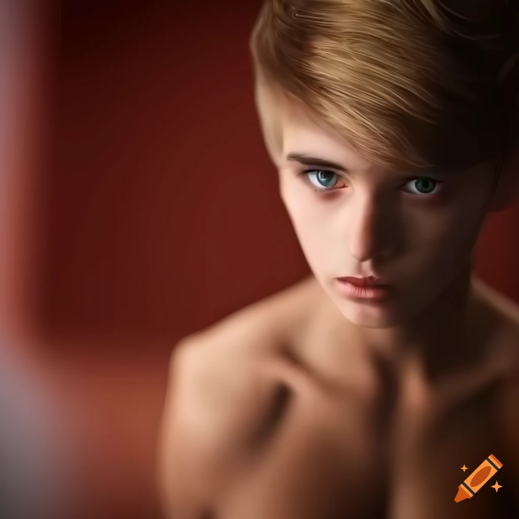 Animation Of A Shirtless Brown Haired Guy With Brown Eyes On Craiyon