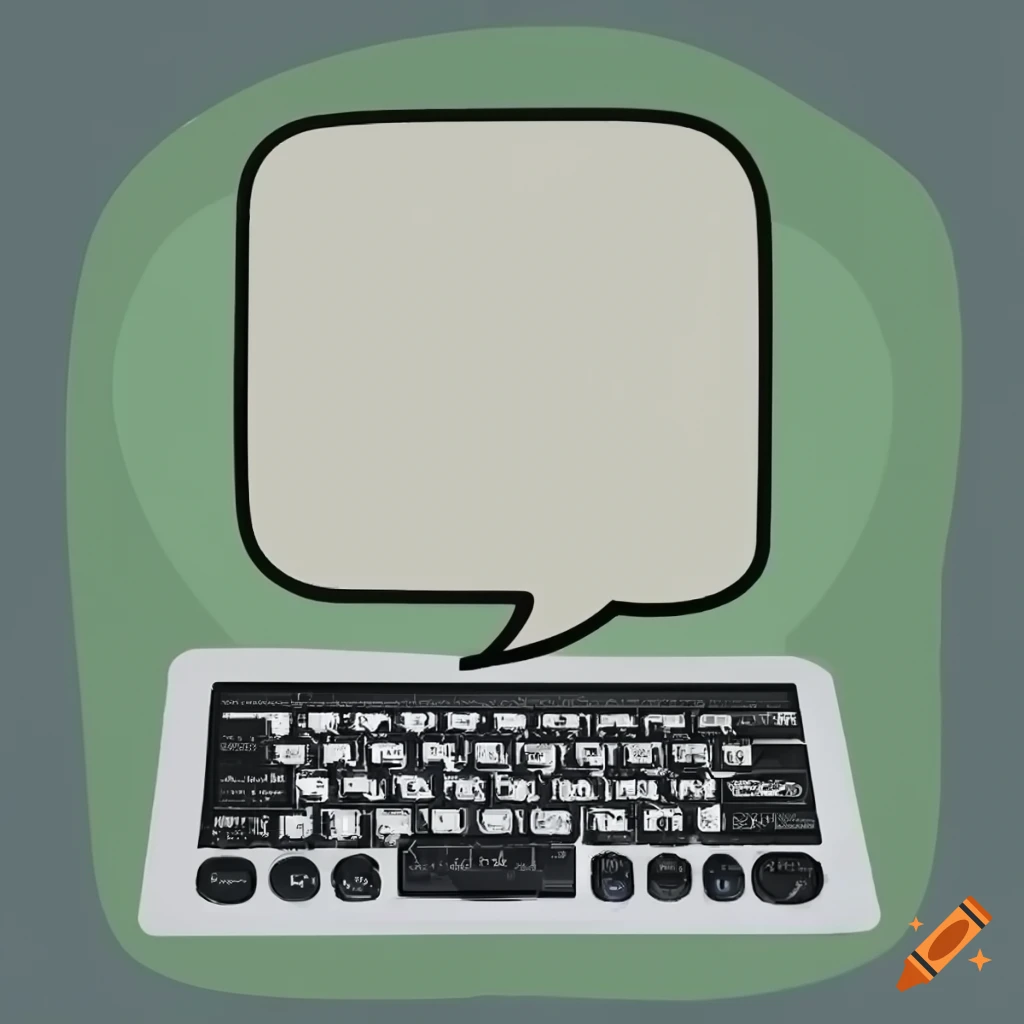 Computer with a speech bubble saying "new message" on Craiyon