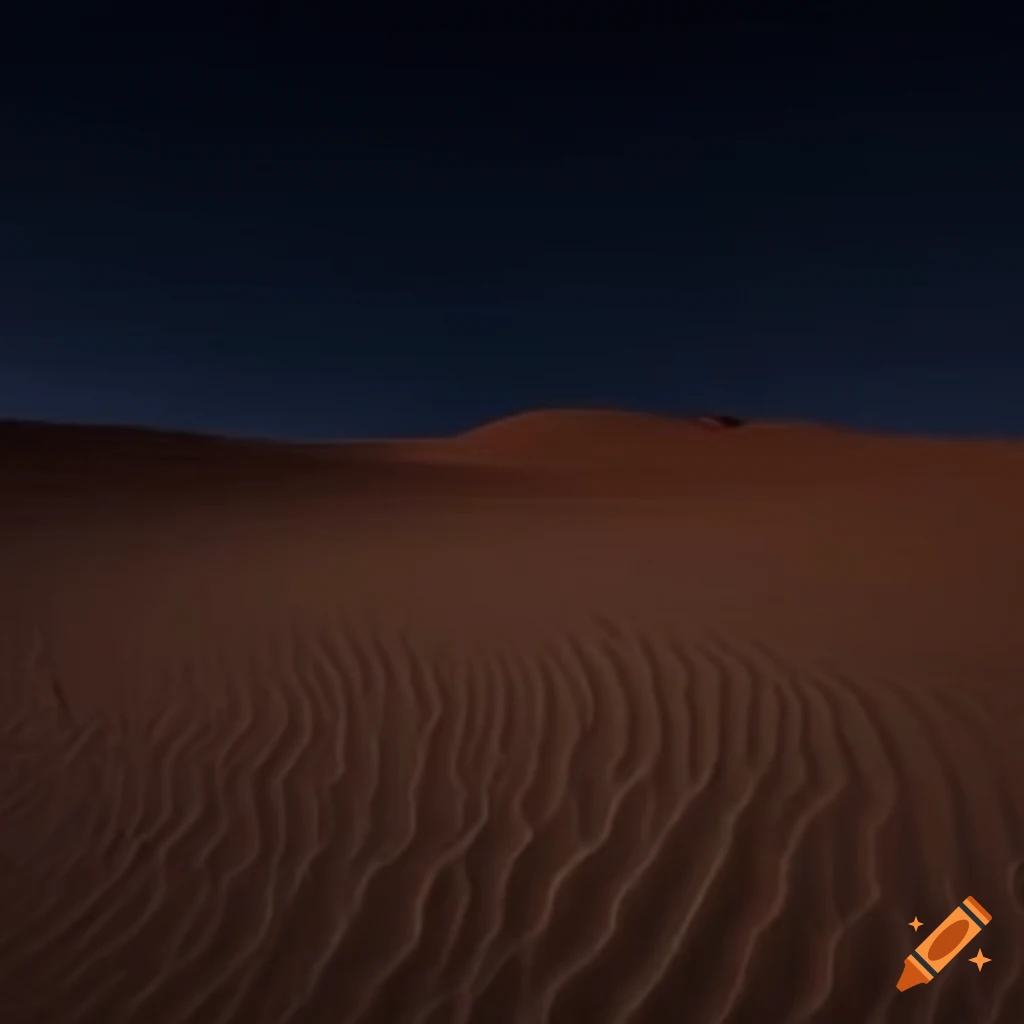 Image of a dark desert on Craiyon