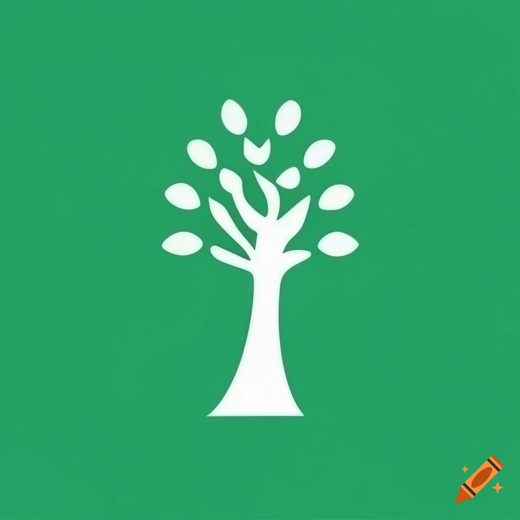 Minimalist logo of a tree representing forest science on Craiyon