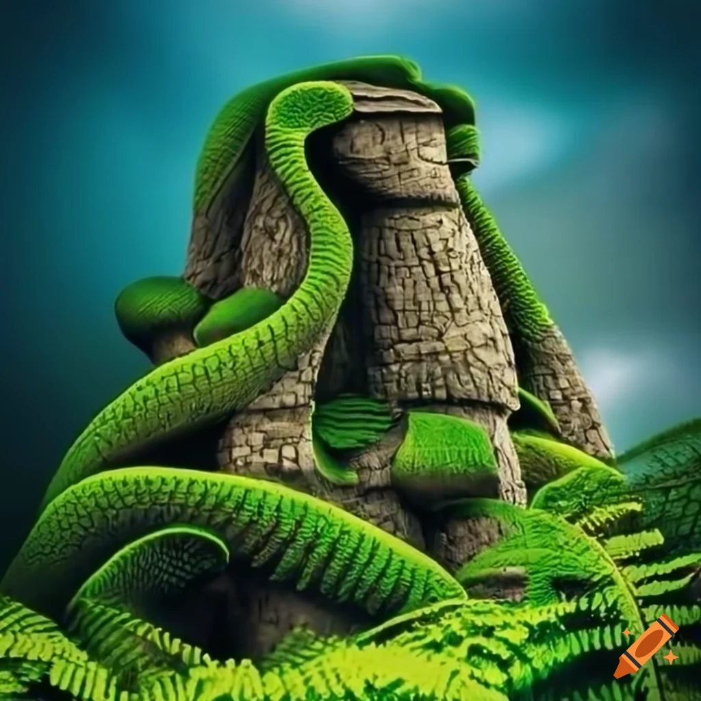 Portrait of a green snake person on Craiyon