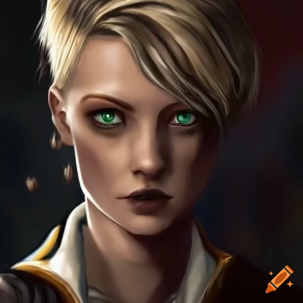 Image of a mysterious blonde-haired malkavian character