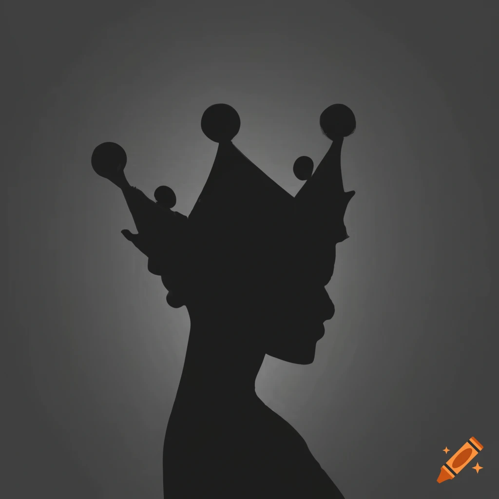 Art of a shadow wearing a crown on Craiyon