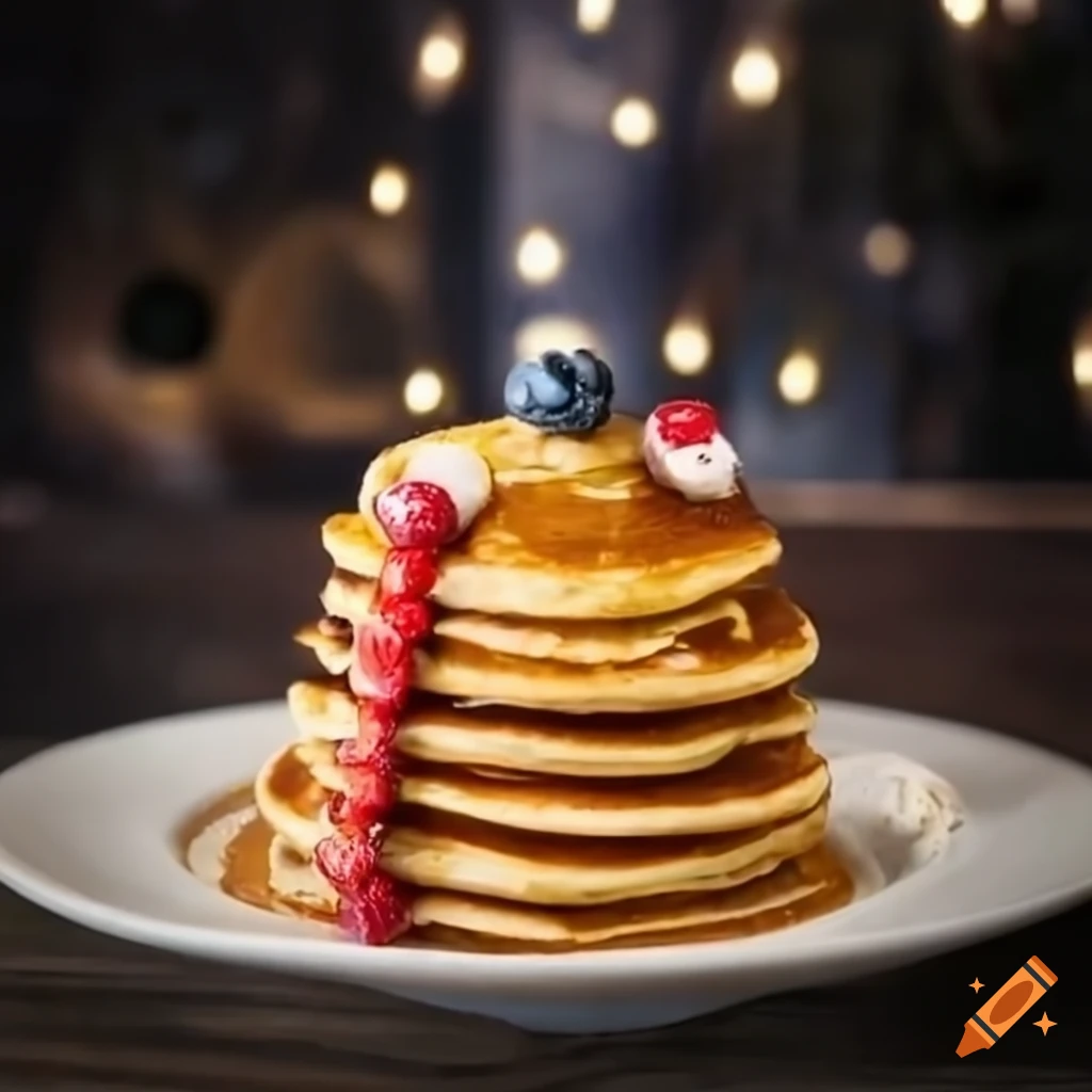 Christmas pancakes stack
