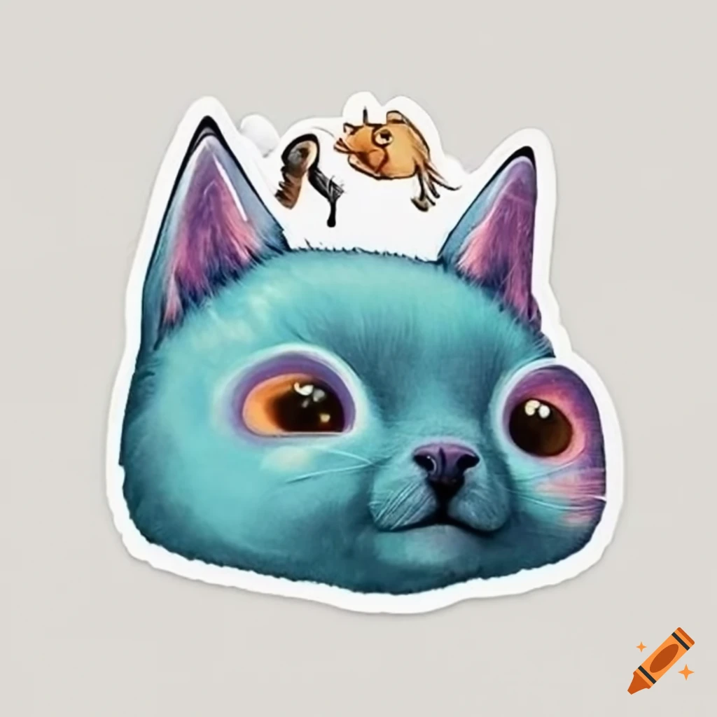 Set of mini animal stickers on Craiyon