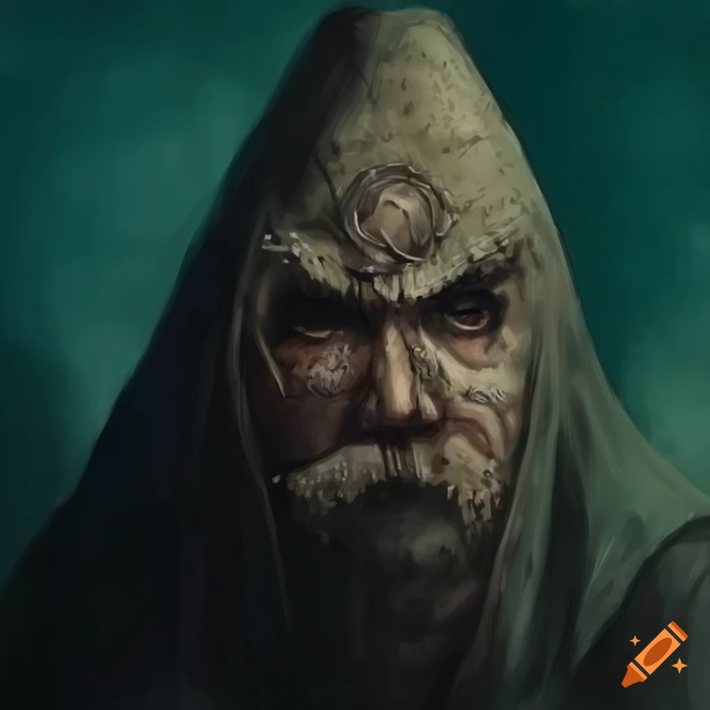 Light magical fantasy empty cowl in detailed medieval style on Craiyon