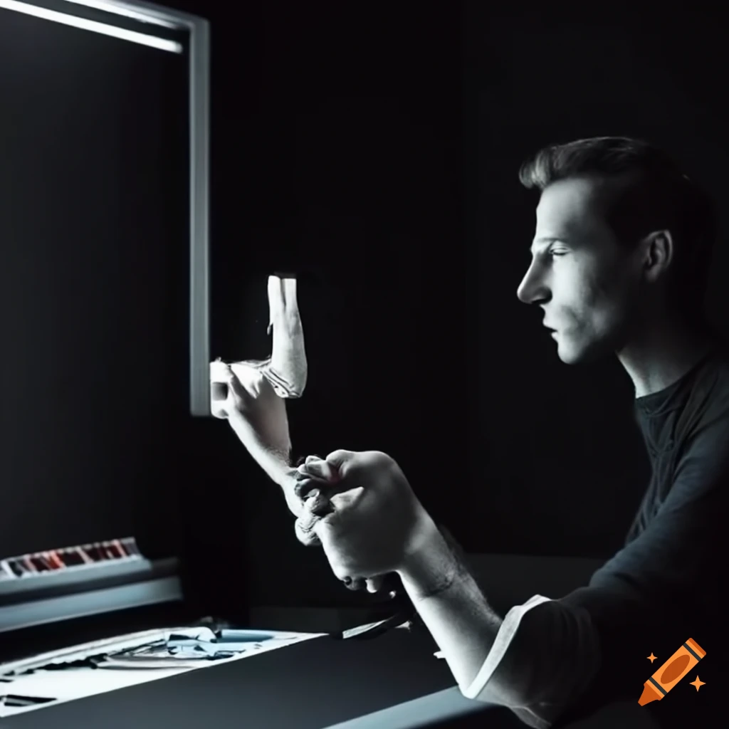 Graphic designer working on a computer