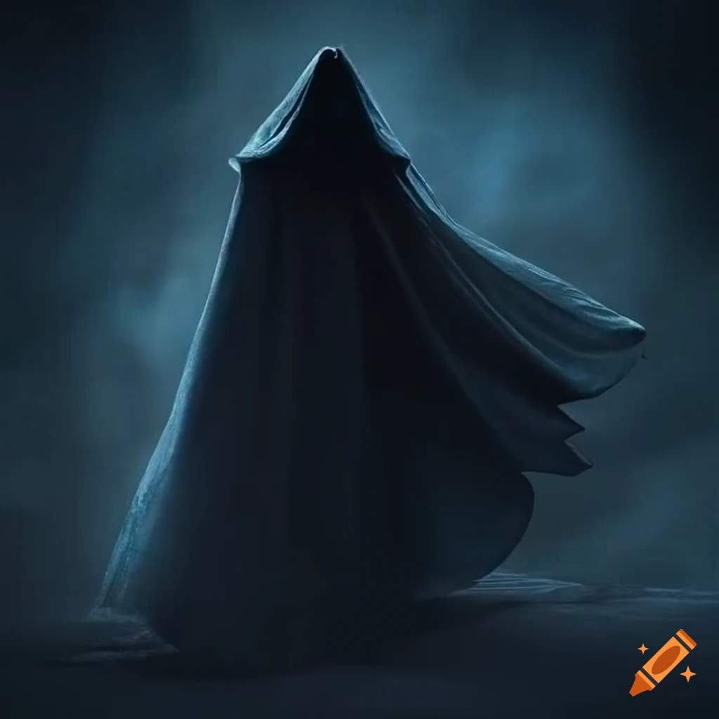 Image of a dark enchanted cloak on Craiyon