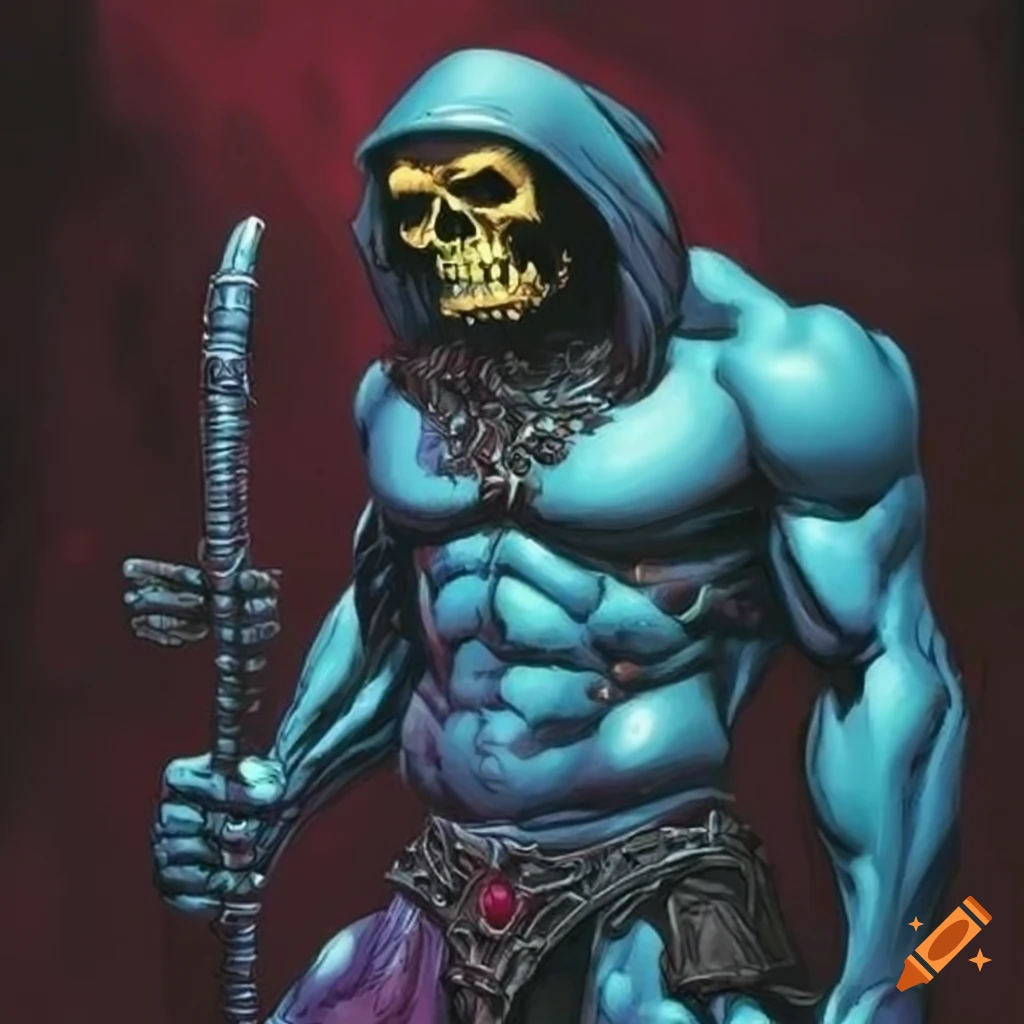 80's style he-man character on Craiyon