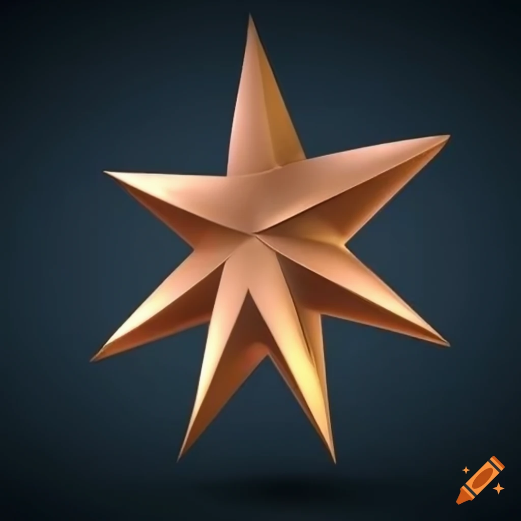 3d star illustration on Craiyon