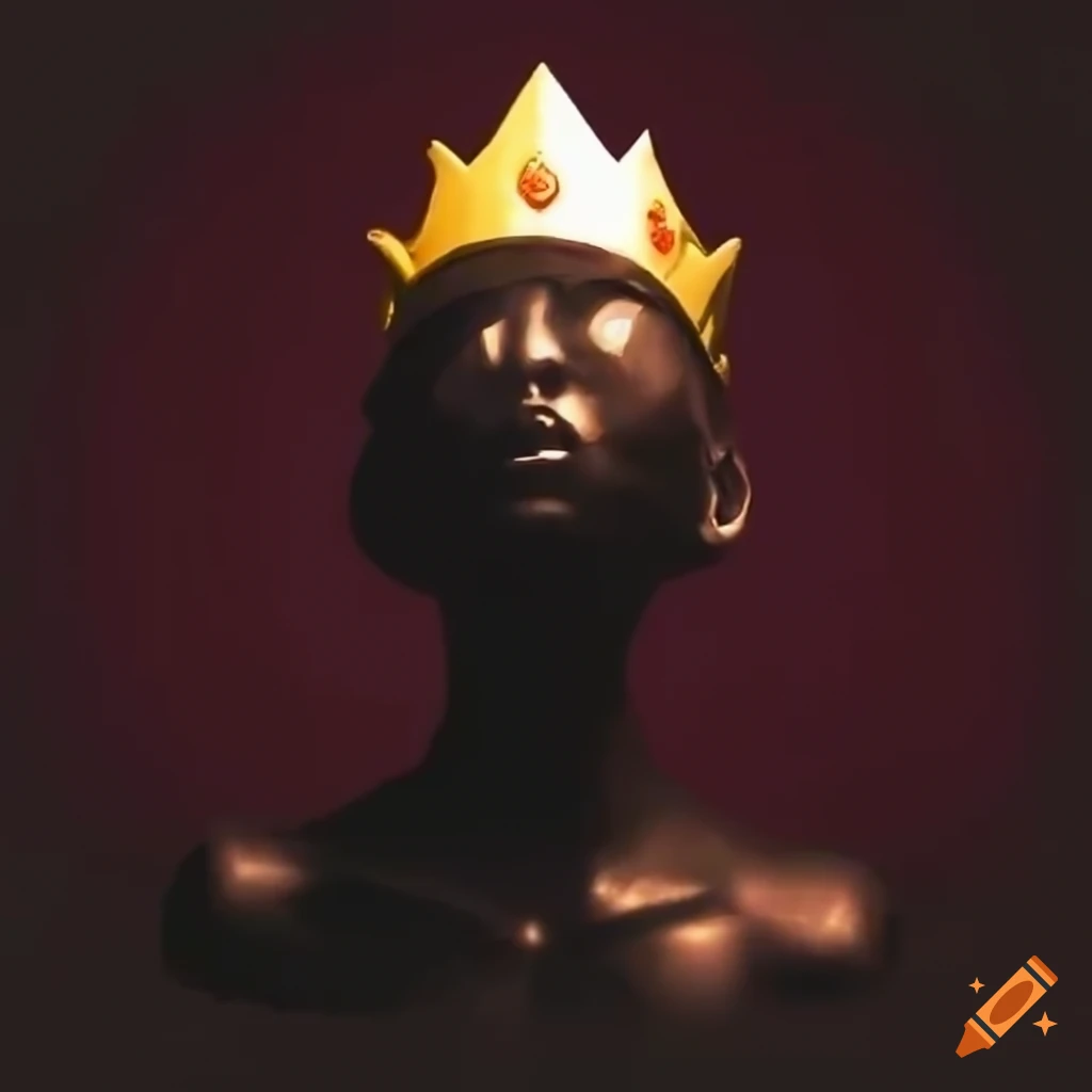 Artistic depiction of a crowned shadow figure on Craiyon