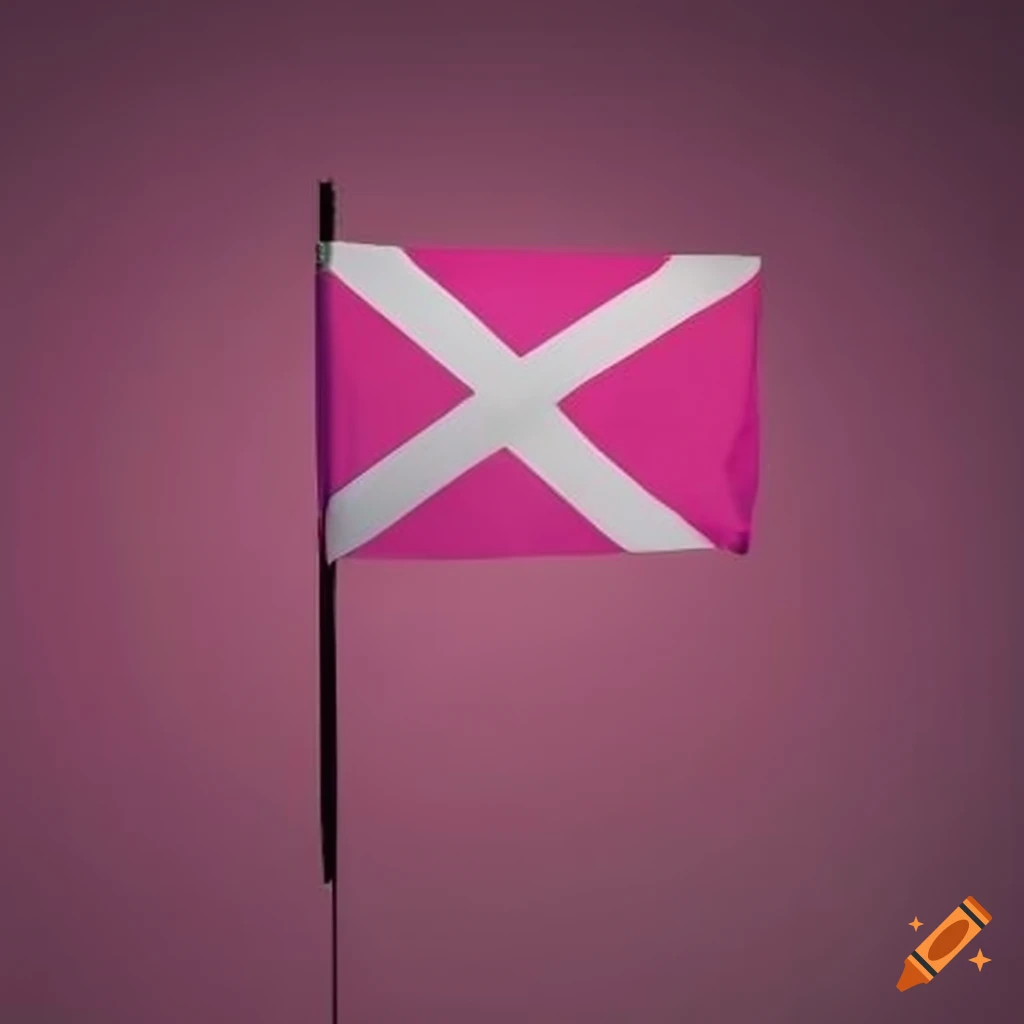 Pink and red scottish flag on Craiyon