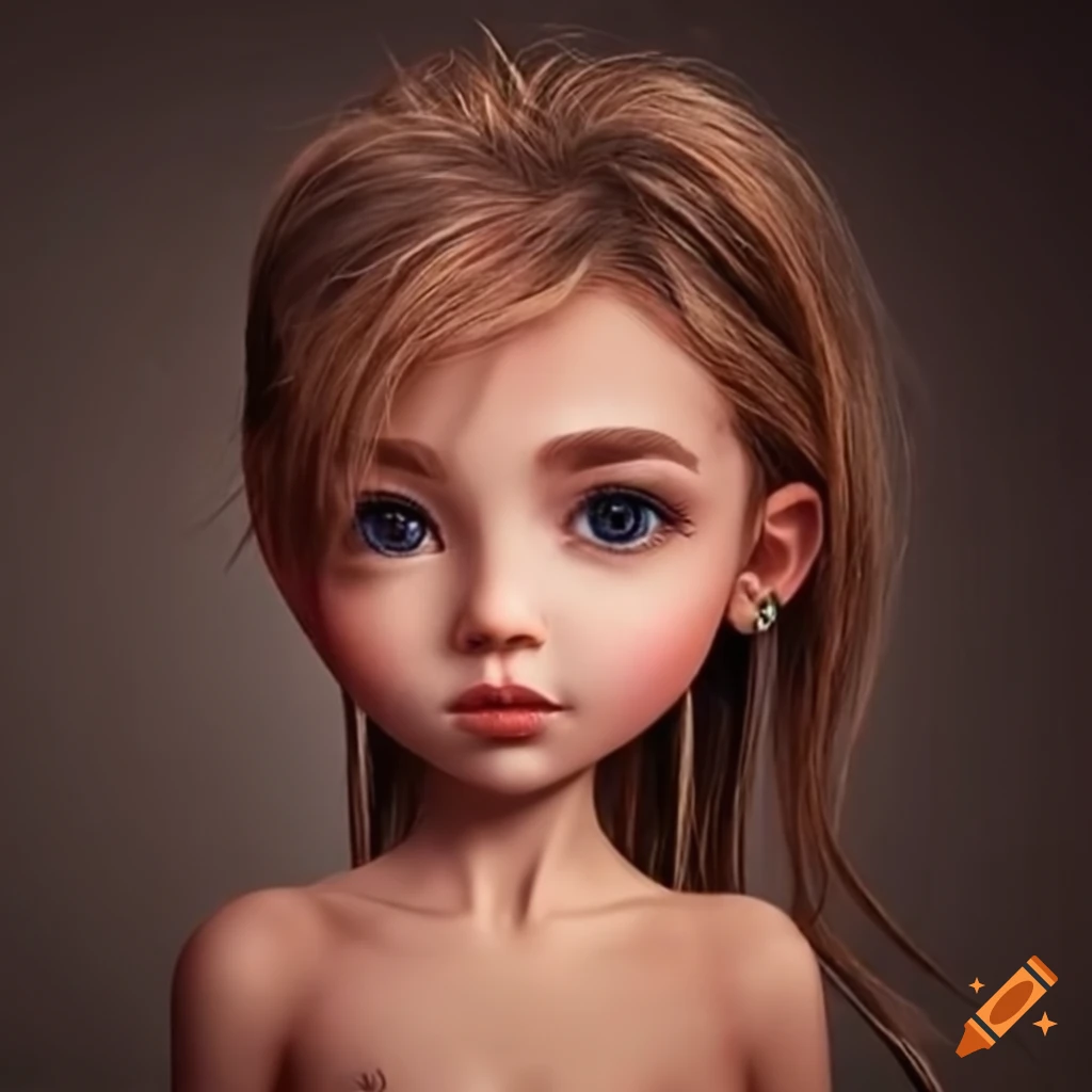 Portrait of a girl on Craiyon