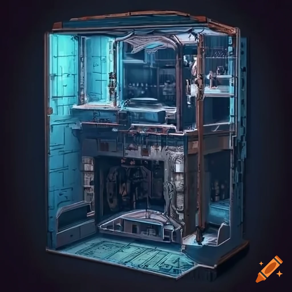 Blueprints for a time machine on Craiyon