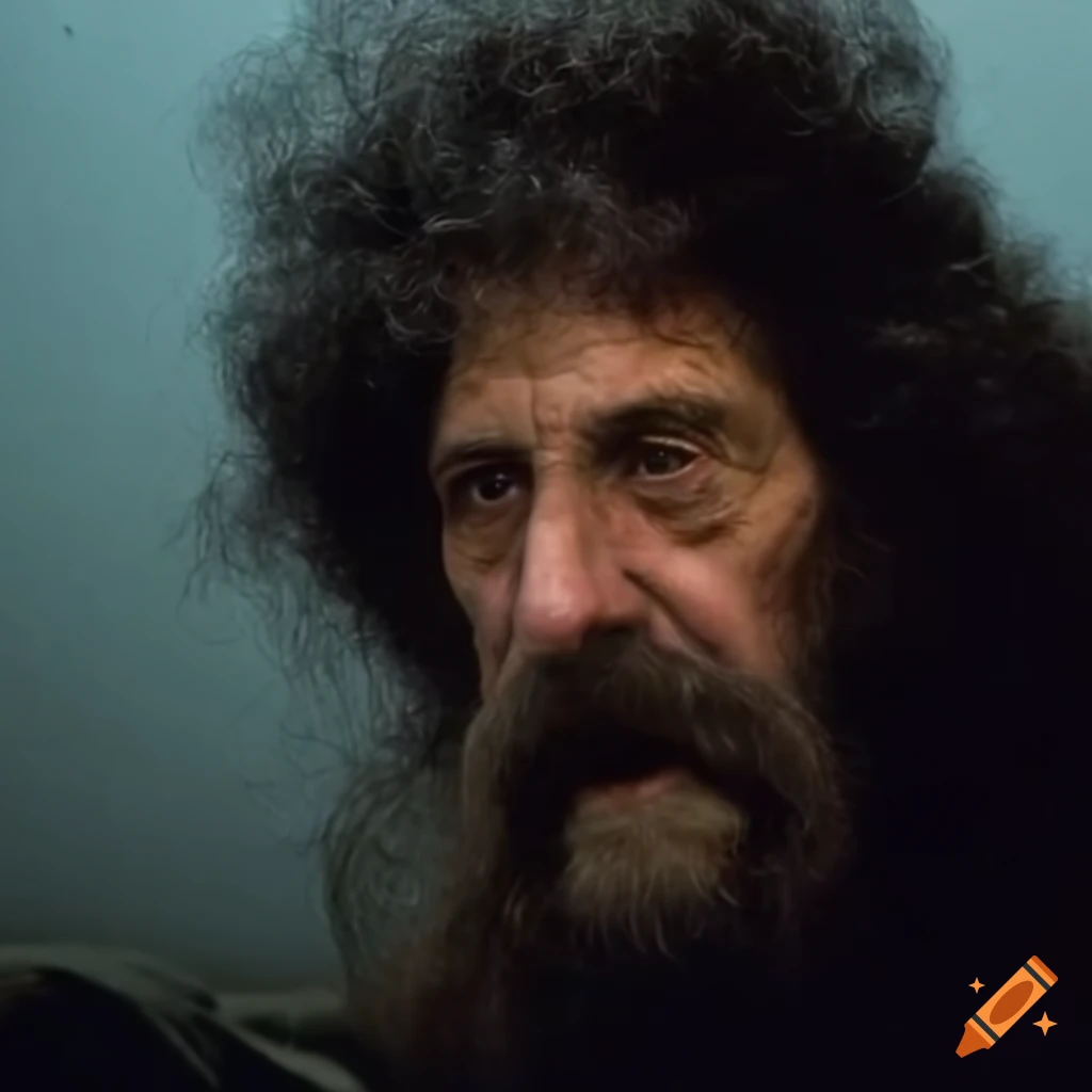 Robert sapolsky in a film still on Craiyon