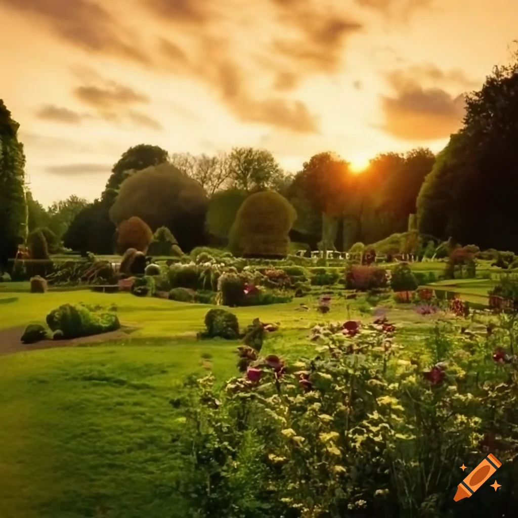 Sunset at knighton park in leicester, england on Craiyon