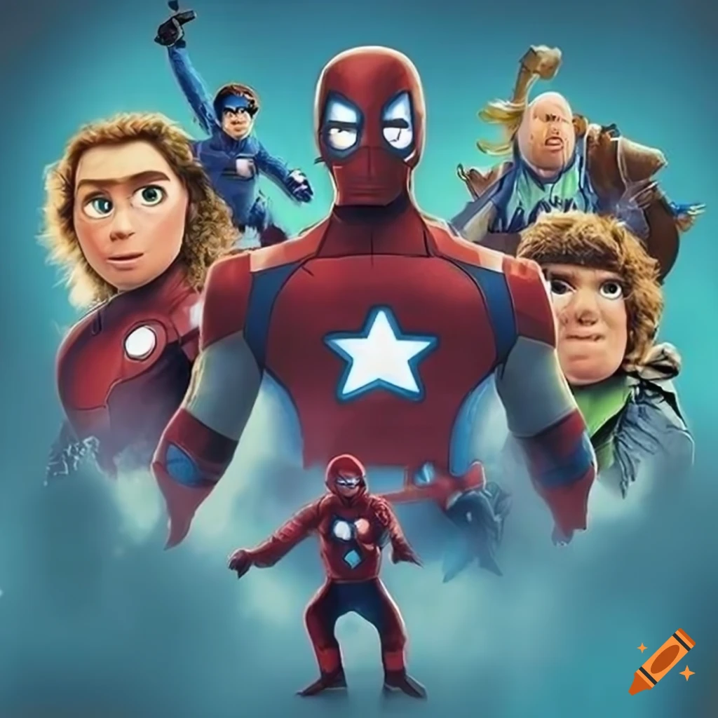 Pixar style avengers poster on Craiyon