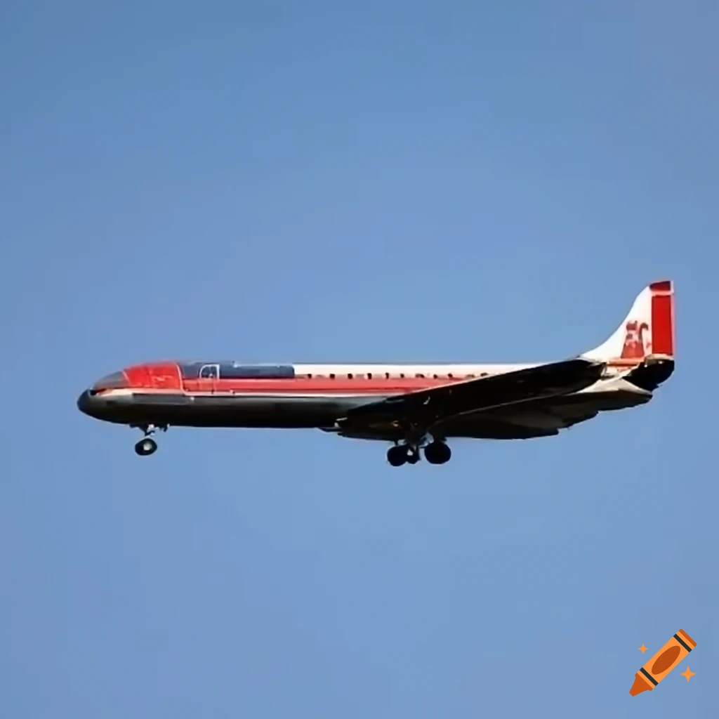Sud Aviation SE 210 Caravelle in flight on Craiyon