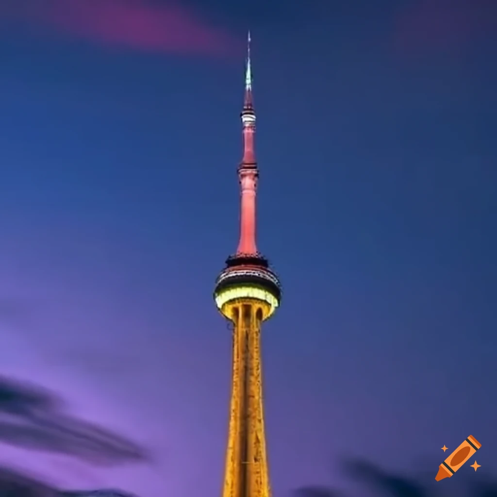 Flying fish swirling around the cn tower