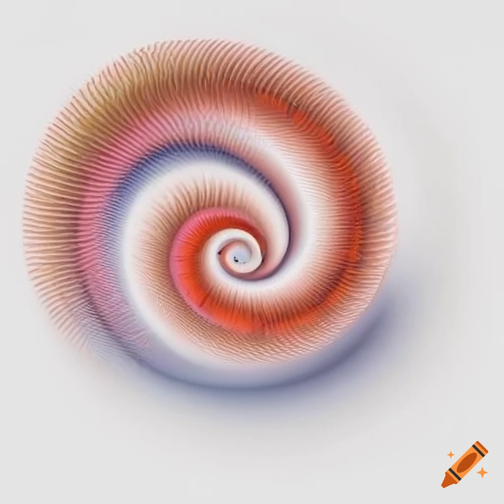 White background with a logarithmic spiral on Craiyon