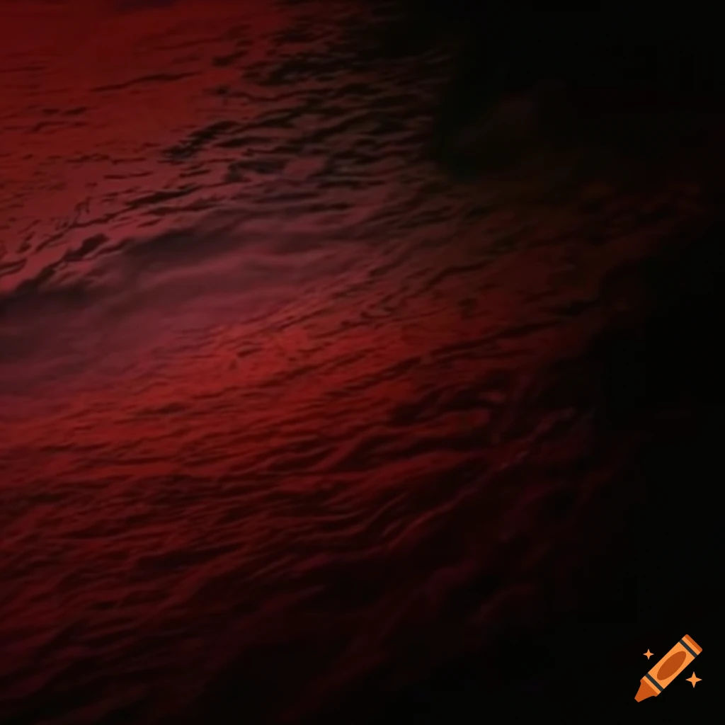 Red river flowing on a black background on Craiyon