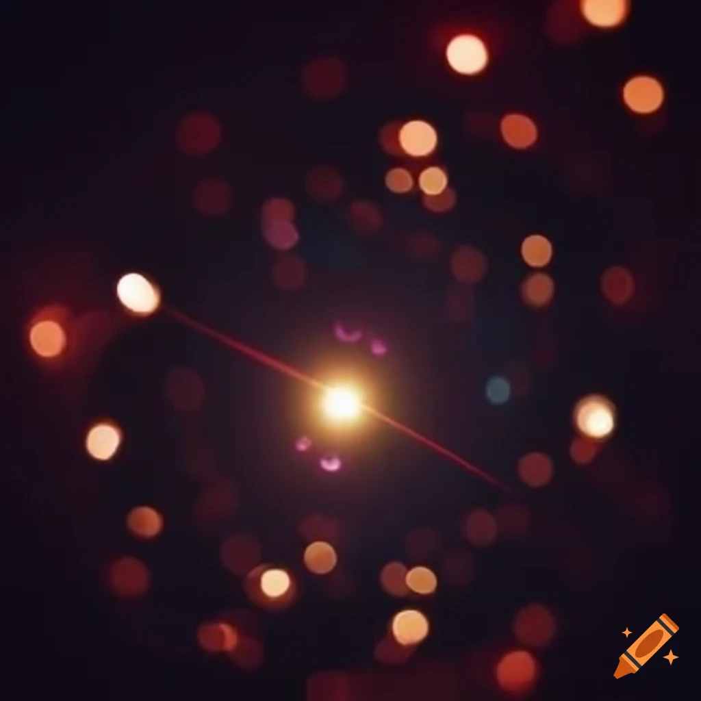 Conceptual illustration of quantum particles on Craiyon