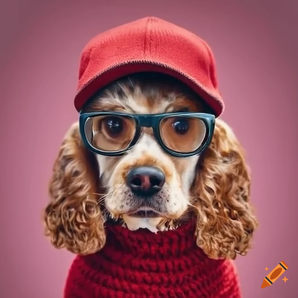 Funny Spaniel Dog Glasses