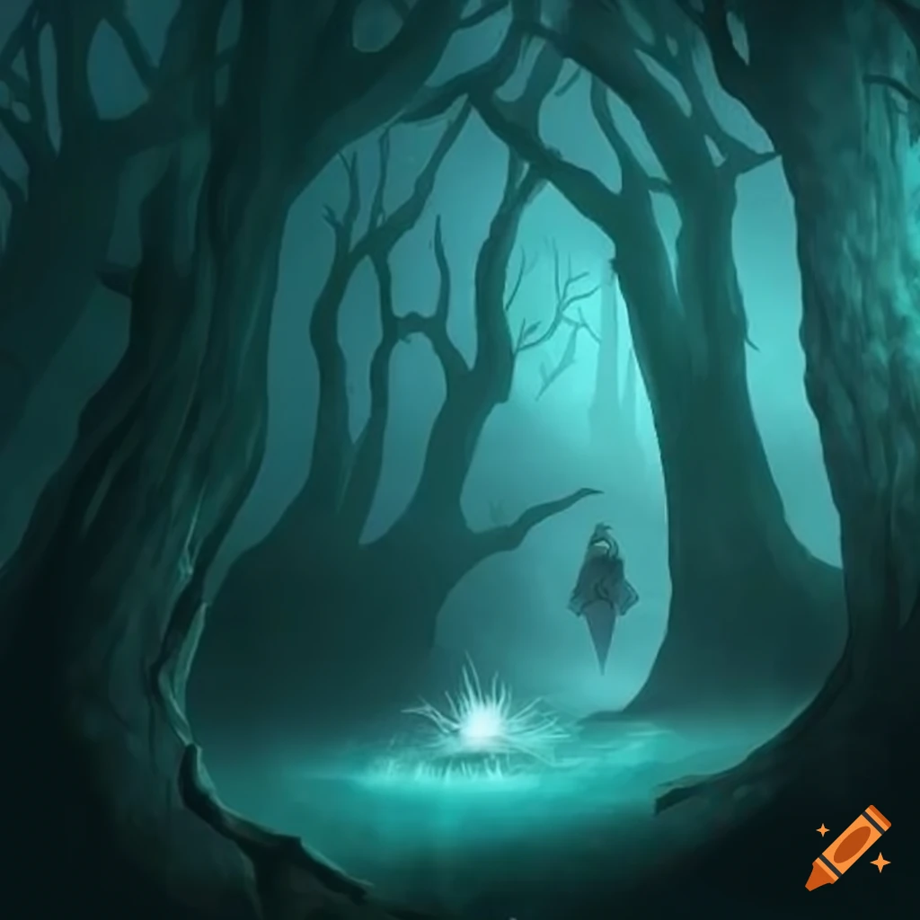 Image of wizard in an enchanting forest