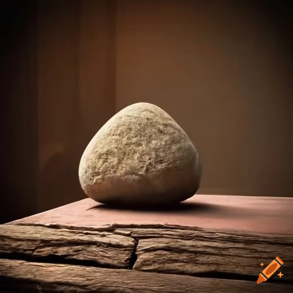 Medieval cloister with open stone books on a table on Craiyon