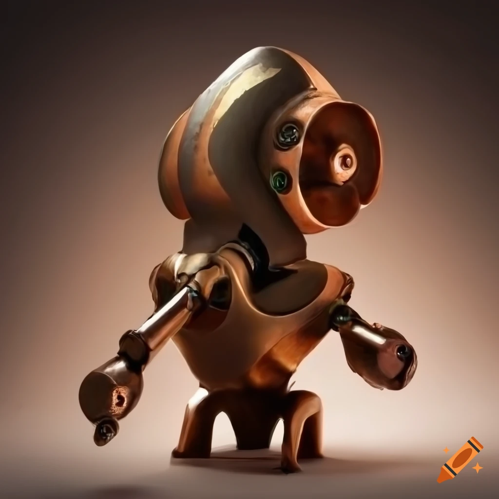 Copper and brass biomorphic robots