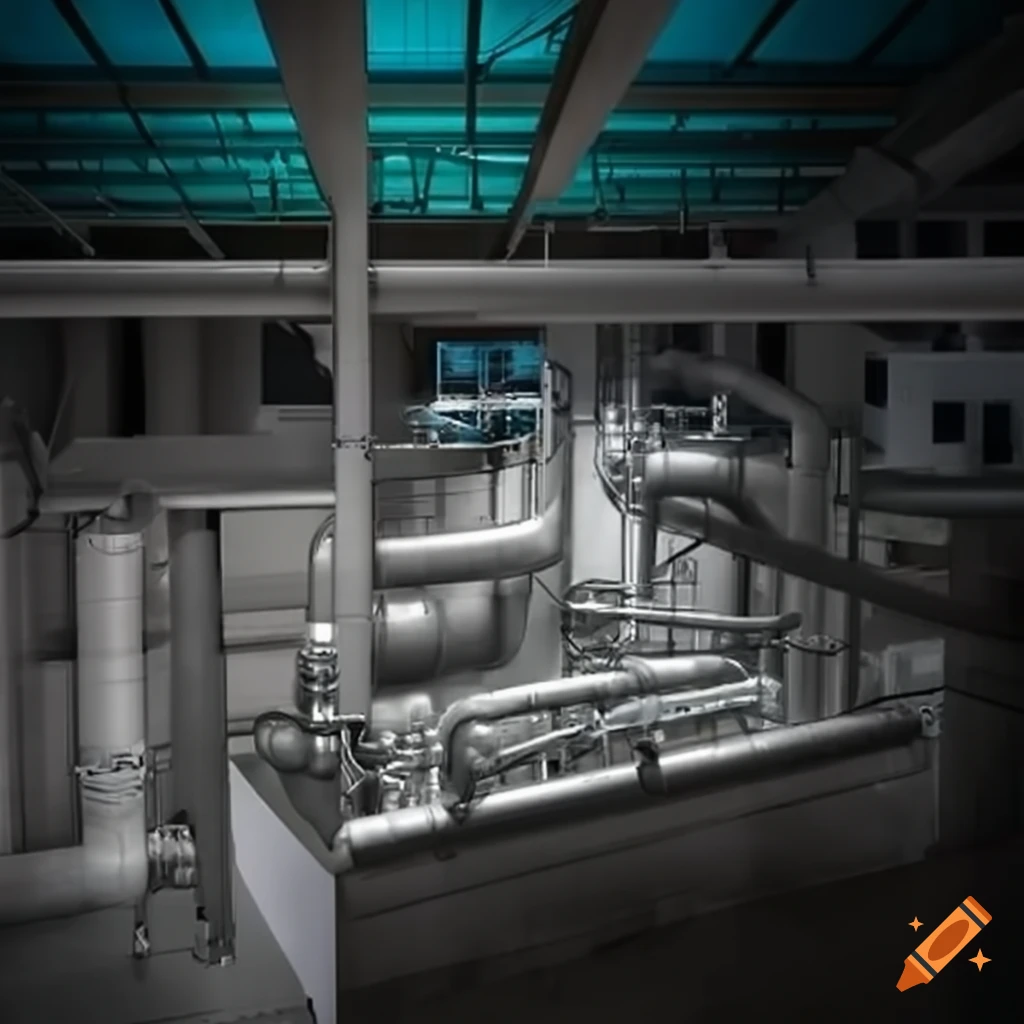 Bim model of a water treatment plant on Craiyon