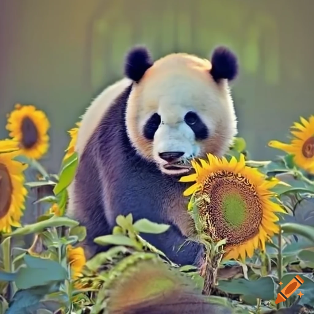 Panda bear wearing tie dye on Craiyon