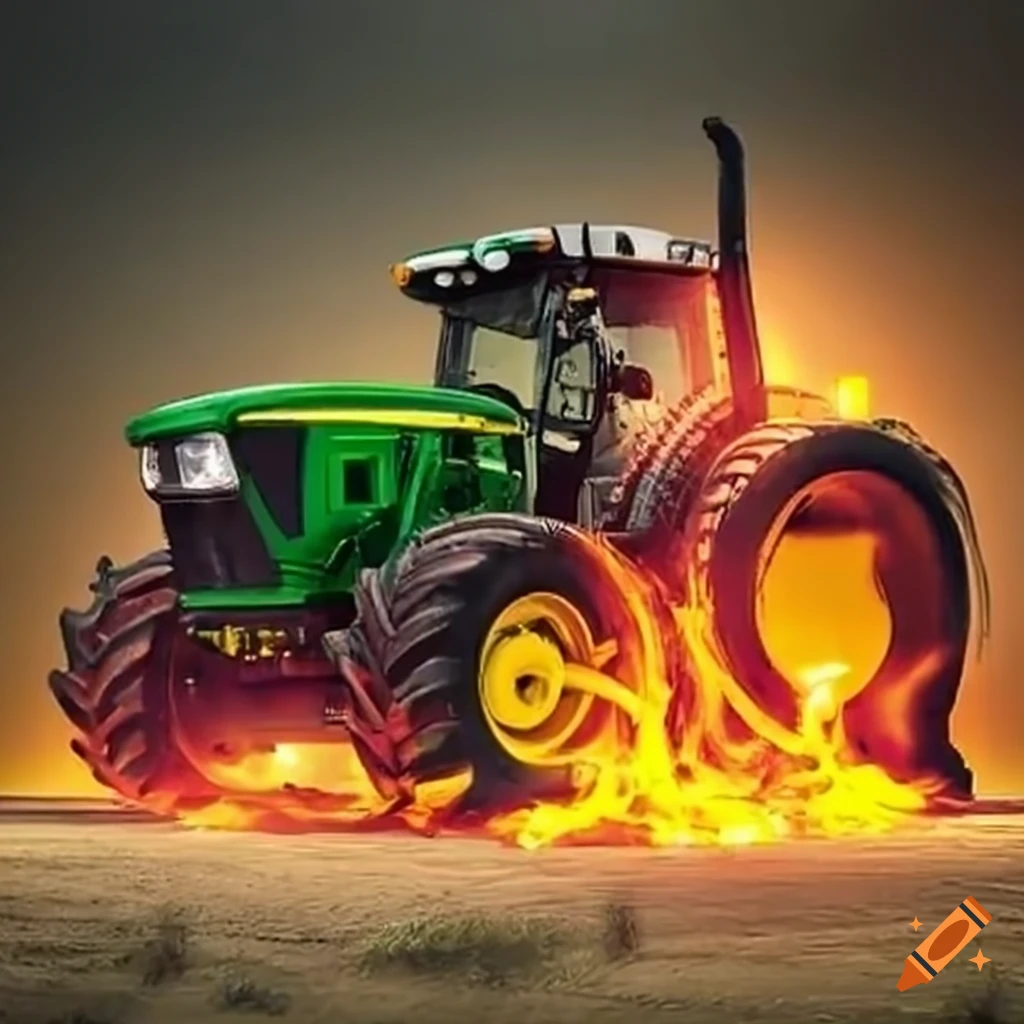 John Deere Tractors On Fire